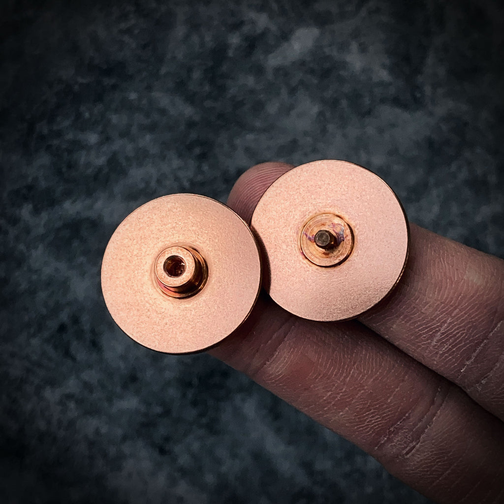 25 MM - PLATEAU BUTTONS - SS, TI, CU, BRONZE & ZIRC – Unquiet Hands