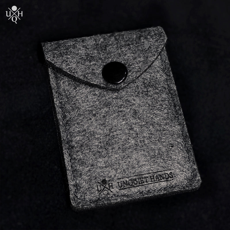 DARK GREY SMALL POUCH - UQH DESIGN – Unquiet Hands